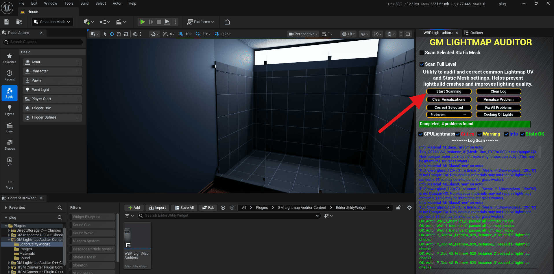 GM Lightmap Auditor - Lighting Audit Tool for Unreal Engine